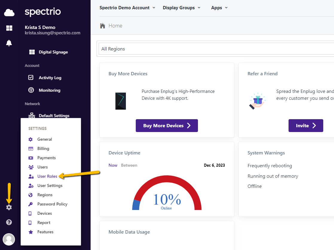 User Roles – Enplug Support Center
